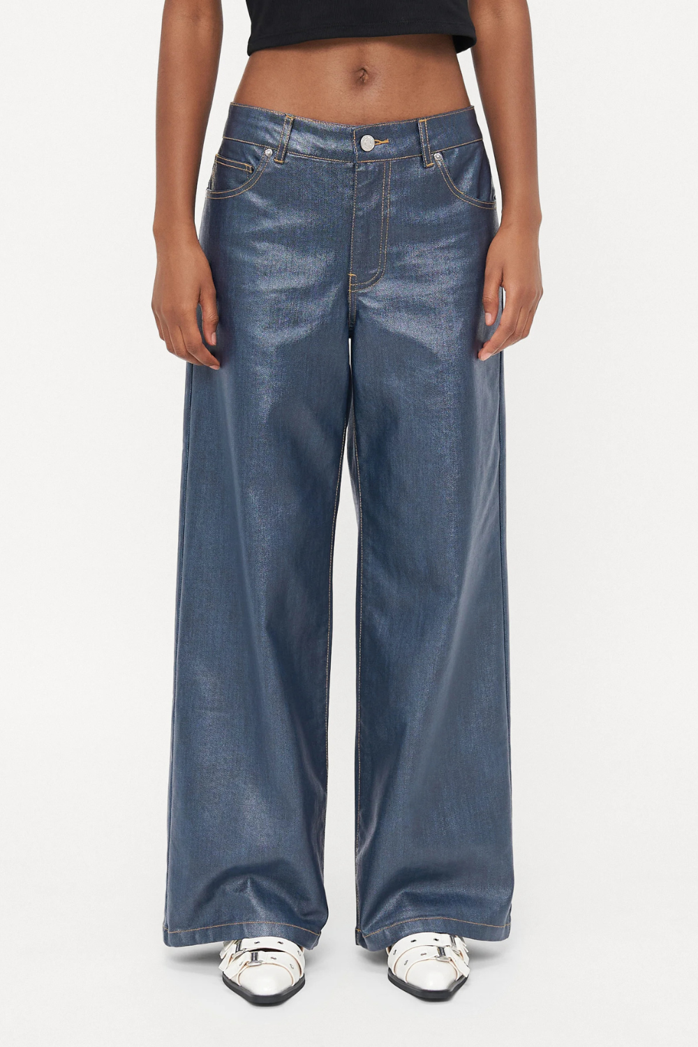 Only Hope Cita Wide Coated Jeans - Hyper Shops